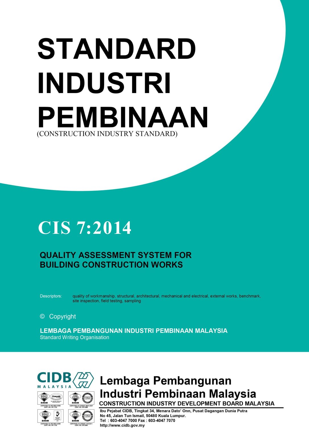 Construction Industry Standard – CIS - Construction Personnel Malaysia